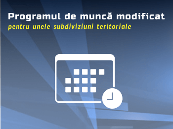 Modified work schedule for some territorial subdivisions of the Public ...